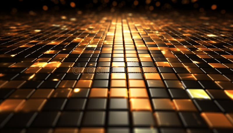 Shiny Metallic Squares in a Vibrant Abstract Pattern Generated by AI ...