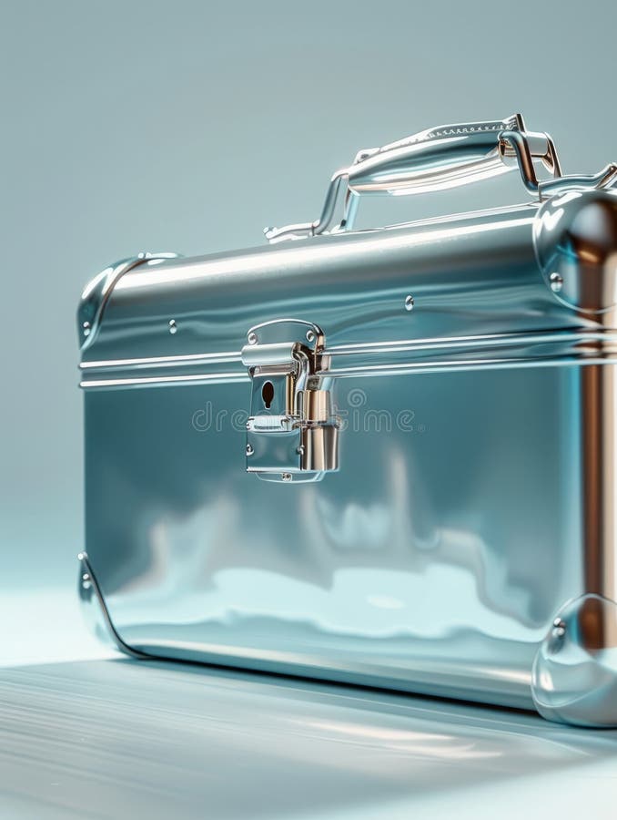 Shiny Metallic Suitcase Latch Handle Light Background Stock Photos ...
