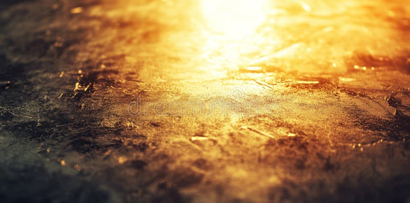 A Shiny Metallic Surface Bouncing Light in an Industrial Setting Under ...