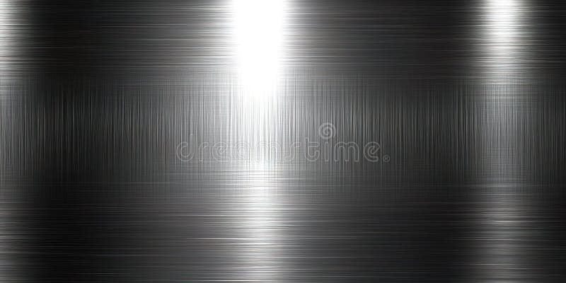 Shiny Metallic Surface with Brushed Texture Reflecting Light in a ...