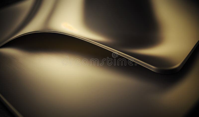 A Shiny Metallic Surface with a Curved Corner in the Middle of it and a ...