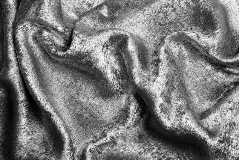 Shiny Metallic Textile Texture. Silver Fabric Pattern Fashion ...