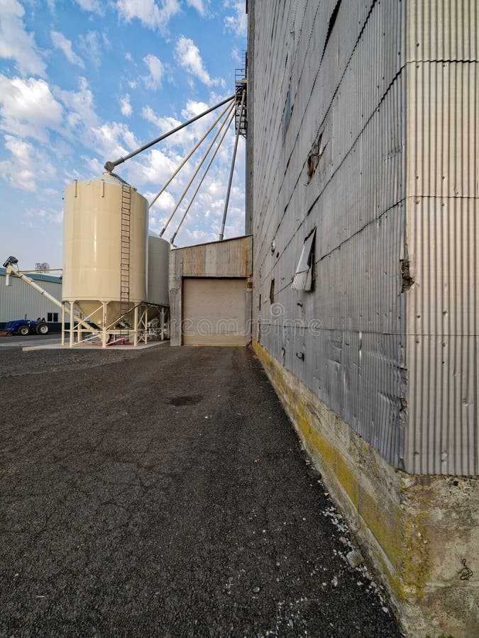 Modern grain silos stock image. Image of cultivated - 221660109