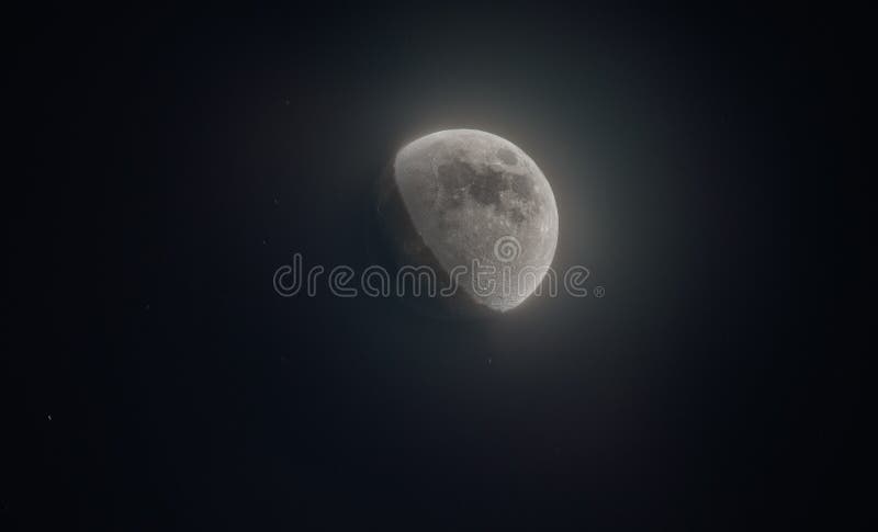 Shiny moon with stars stock photo. Image of astronomy - 243228394
