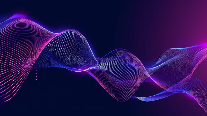 Shiny Moving Lines Design Element. Modern Purple Blue Gradient Flowing ...