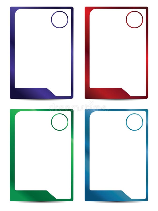 Shiny Multicolored Set of Simple Card Frame Border Stock Vector ...