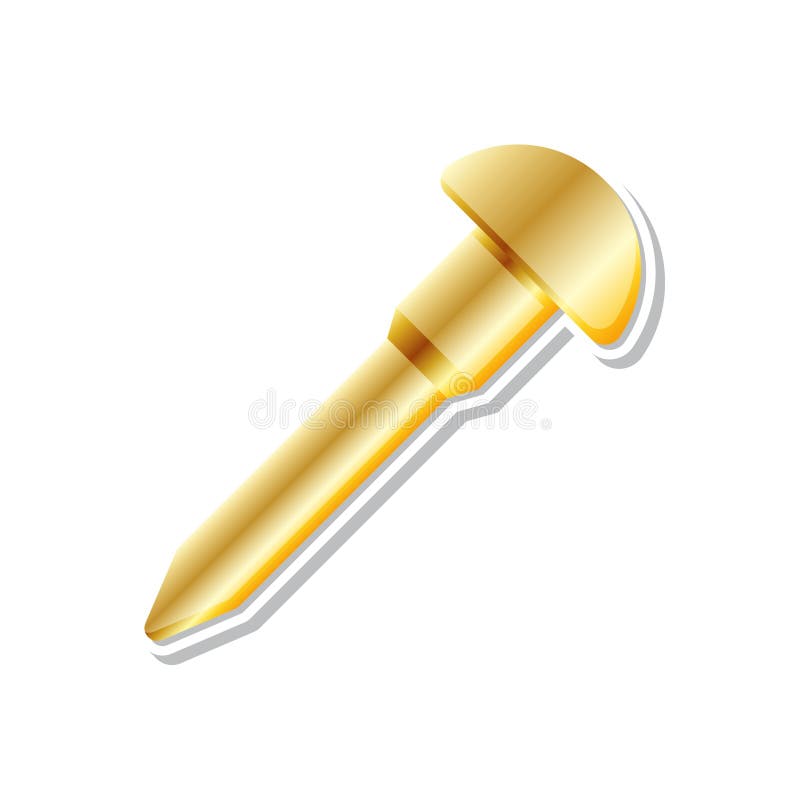 Shiny nail stock vector. Illustration of iron, repair - 259017950