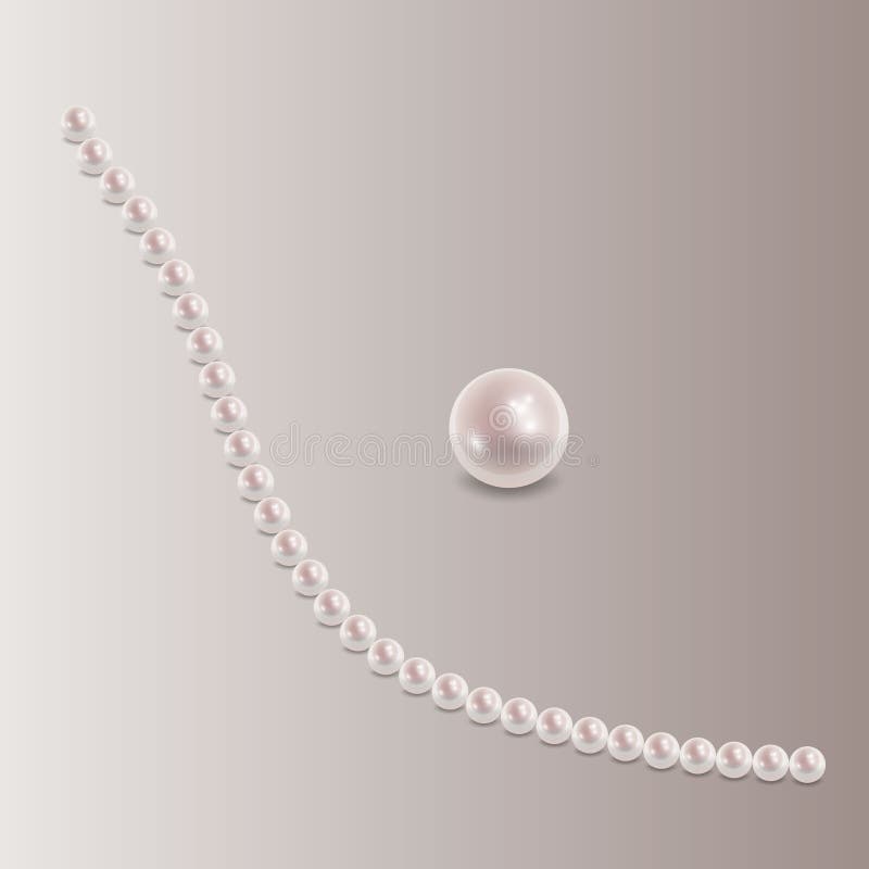 Shiny natural white pearl stock vector. Illustration of design - 87373757