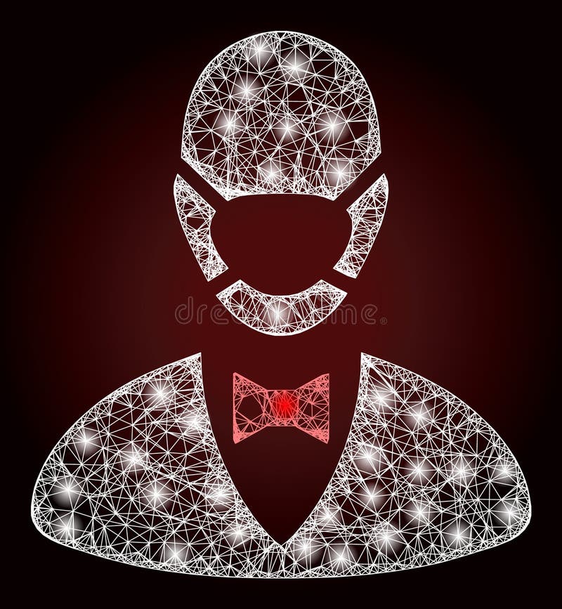 Shiny Net Mesh Boss Mask with Lightspots Stock Vector - Illustration of ...