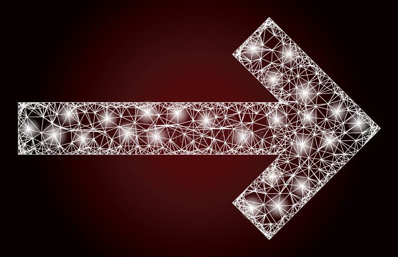 Shiny Net Mesh Direction Arrow with Lightspots Stock Vector ...