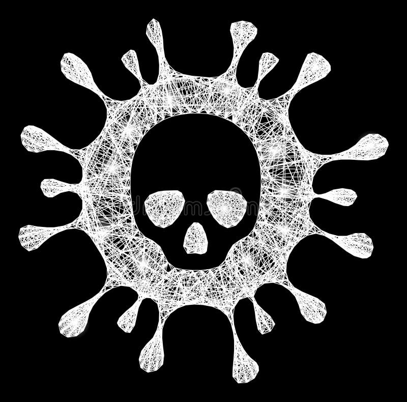 Net Death Virus Mesh with Bright Flash Nodes Stock Vector ...