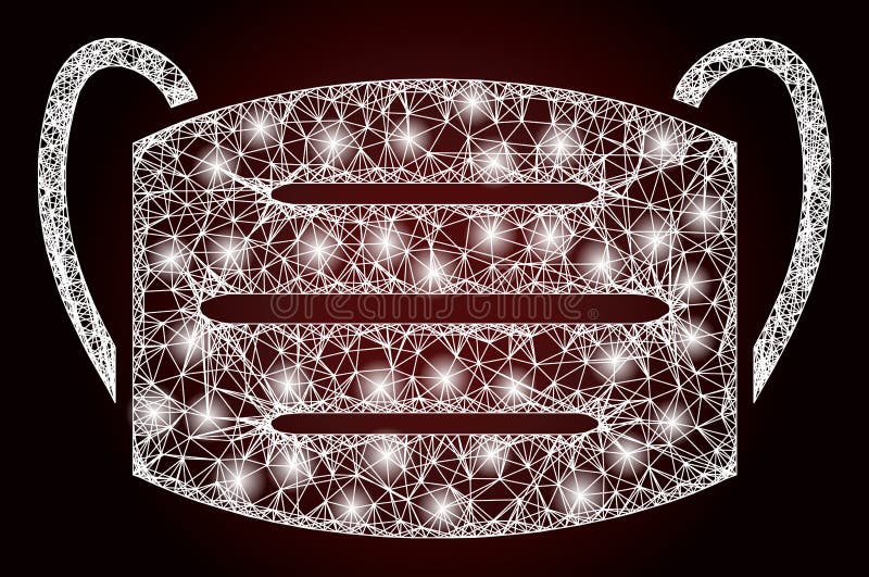 Shiny Network Mesh Covid Mask with Light Spots Stock Vector ...