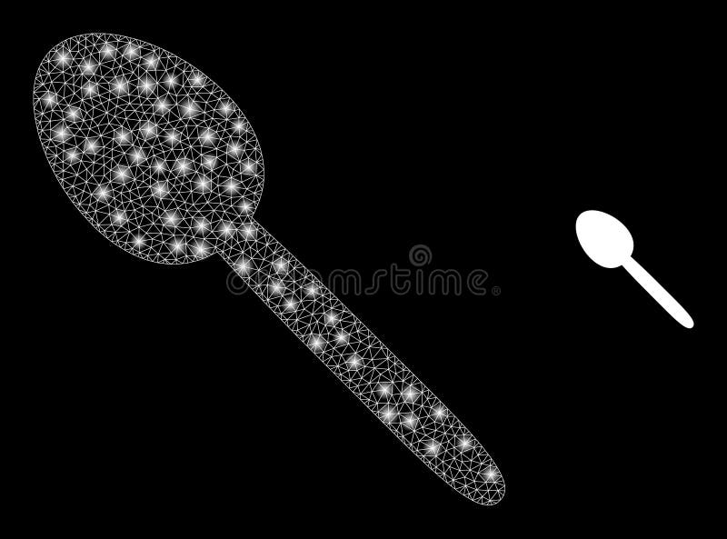 Shiny Network Spoon with Lightspots Stock Vector - Illustration of ...