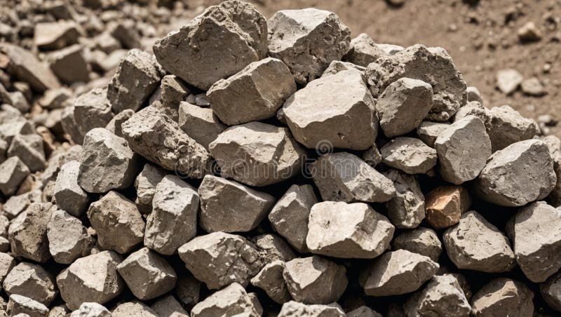 Shiny Nickel Ore Rocks in Monochrome Harmony Stock Illustration ...