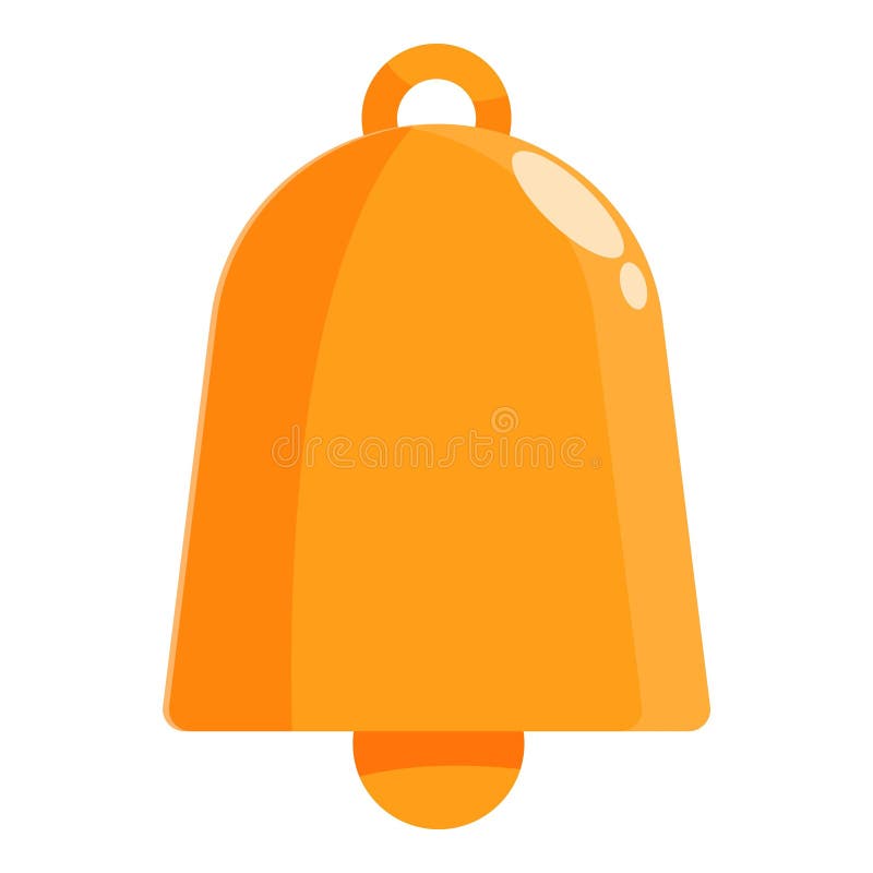 Shiny Orange Bell Announcing Important Event Stock Vector ...