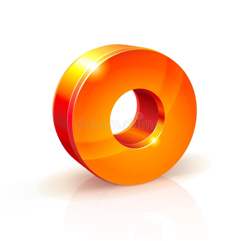 Shiny Orange Red 3d Number 0 Stock Illustration Illustration Of Count
