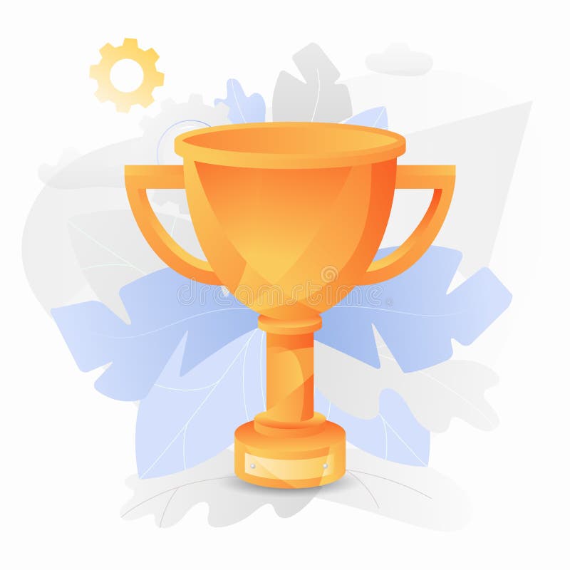 Orange with Trophy stock vector. Illustration of peel - 72946771