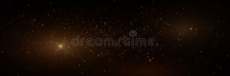 Shiny Particle Effect. Vector Sparkles on a Black Background. Christmas ...