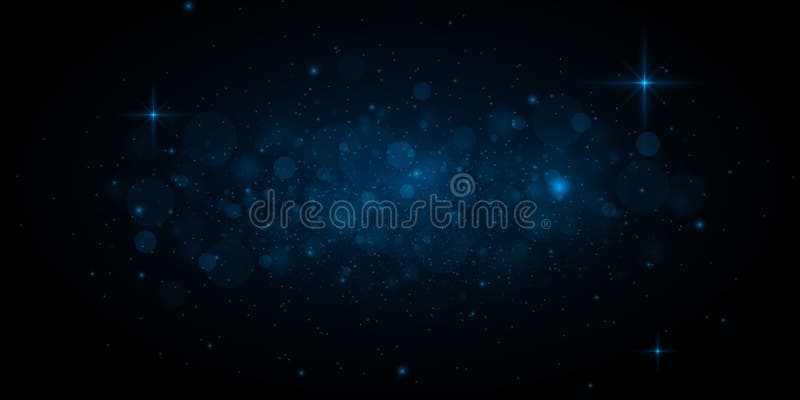 Shiny Particle Effect. Vector Sparkles on a Black Background. Christmas ...