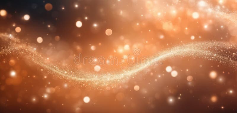 Shiny Peach Fuzz Color Bokeh Particles Stock Illustration ...