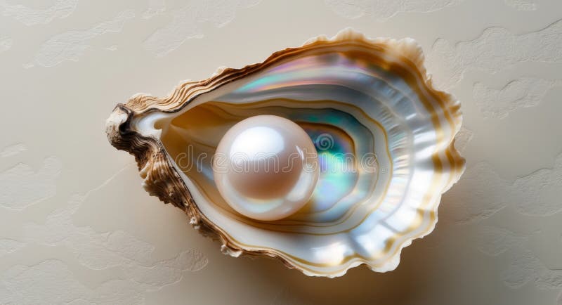 Shiny Pearl Inside Oyster Shell Wallpaper Background Stock Photos ...