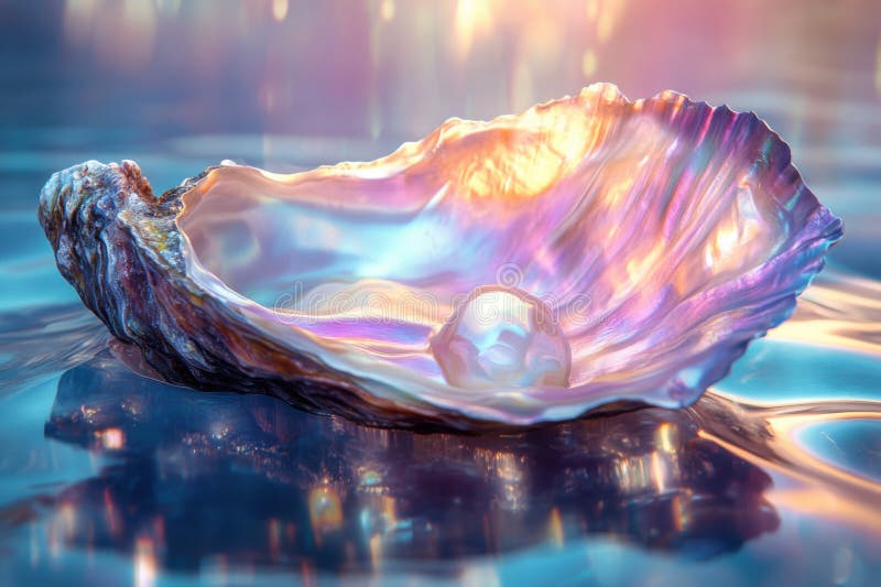 Shiny Pearl Inside of Oyster Shell Wallpaper Background Picture Stock ...