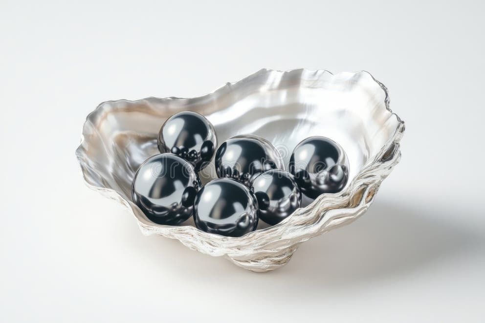 Shiny Pearls in Open Oyster Shell Stock Image - Image of pearls ...