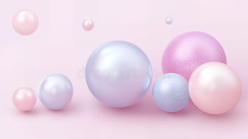 Shiny Pink and Blue Orbs on Pink Stock Illustration - Illustration of ...