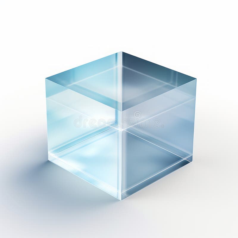 Shiny Plastic Isometric Cube Model - Contemplative Absurdity in Bauhaus ...