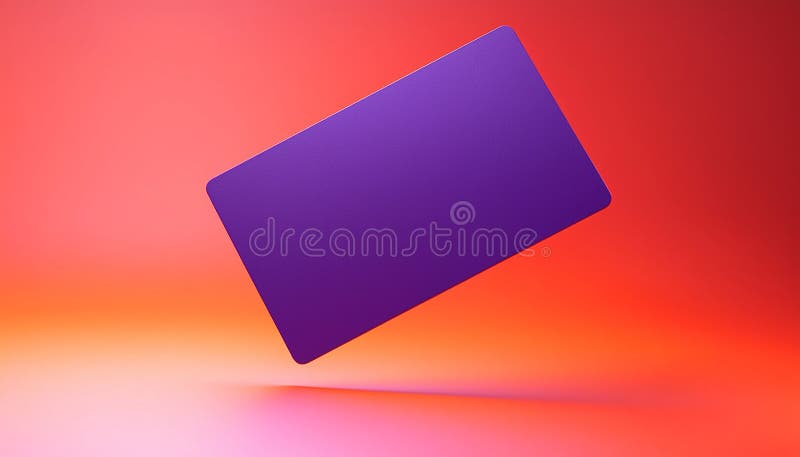 Shiny Purple Shape on Vibrant Color Backdrop Reflection Generated by AI ...