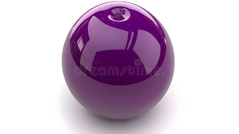 Shiny Purple Sphere on a Light Background Stock Illustration ...