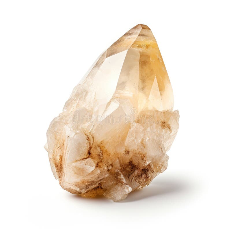 A Shiny Quartz Nugget with a Smooth, Glossy Surface and a Clear ...