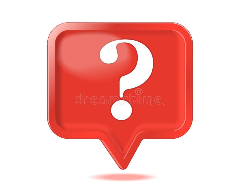 Shiny Question Mark in Red Rounded Square Pin Stock Vector ...