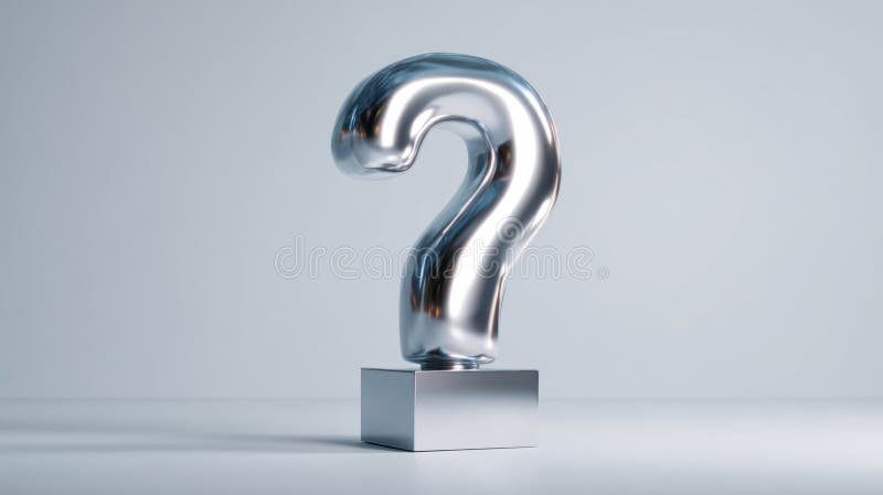 The Shiny Question Mark Sculpture Representing Curiosity and Creativity ...