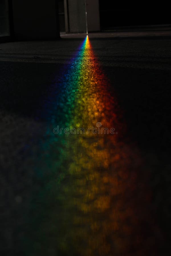 Shiny Rainbow Light Reflected on the Dark Ground - the Concept of Hope ...