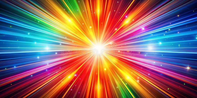 Shiny Rays Explosion of Light Colored Abstract Background Creative AI ...