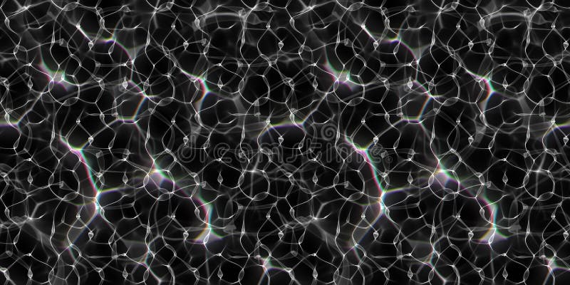 Shiny Rays Reflections in the Water . Water Caustics on Black ...