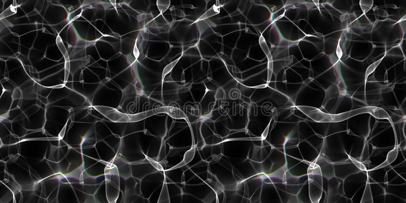 Shiny Rays Reflections in the Water . Water Caustics on Black ...