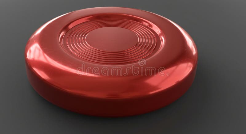 A Shiny, Red, Circular Disc with a Smooth, Reflective Surface and a ...