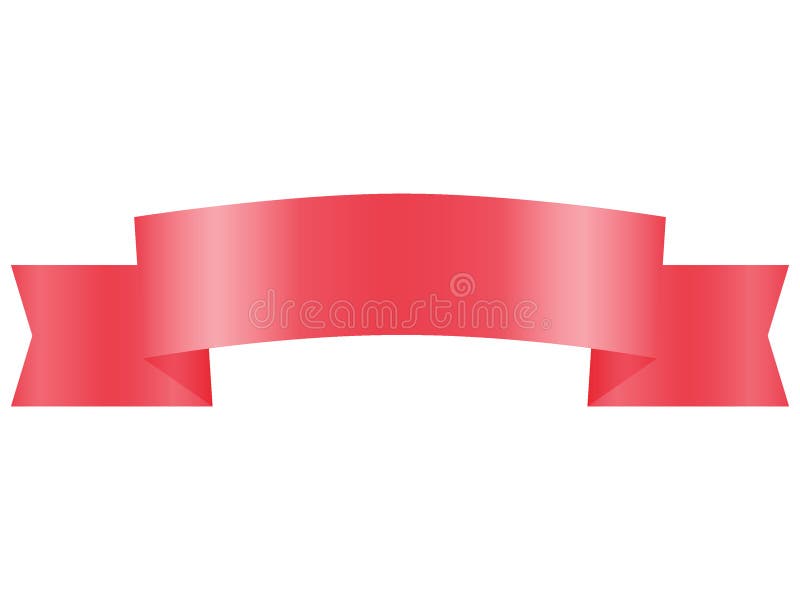 Shiny Red Decorative Ribbon Banner Stock Vector - Illustration of ...