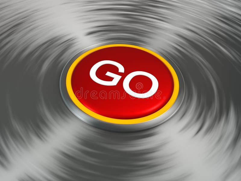 Red GO button stock illustration. Illustration of call - 17540184