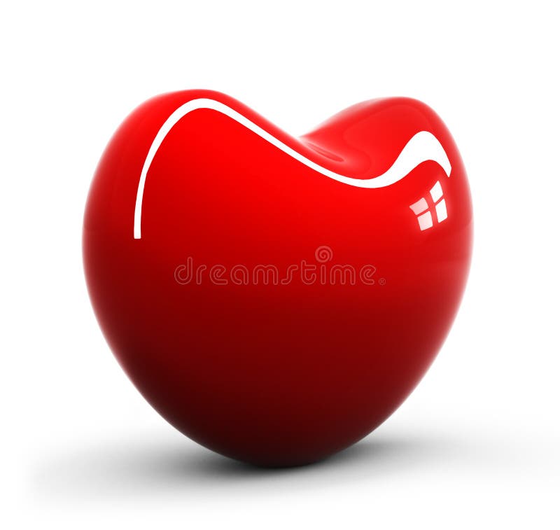 Shiny red heart stock illustration. Illustration of crystal - 92467683