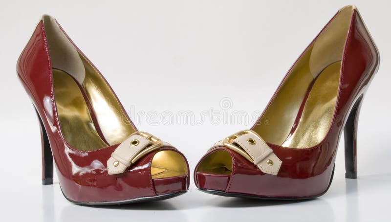 Shiny red high heels stock image. Image of pretty, allure - 4696391