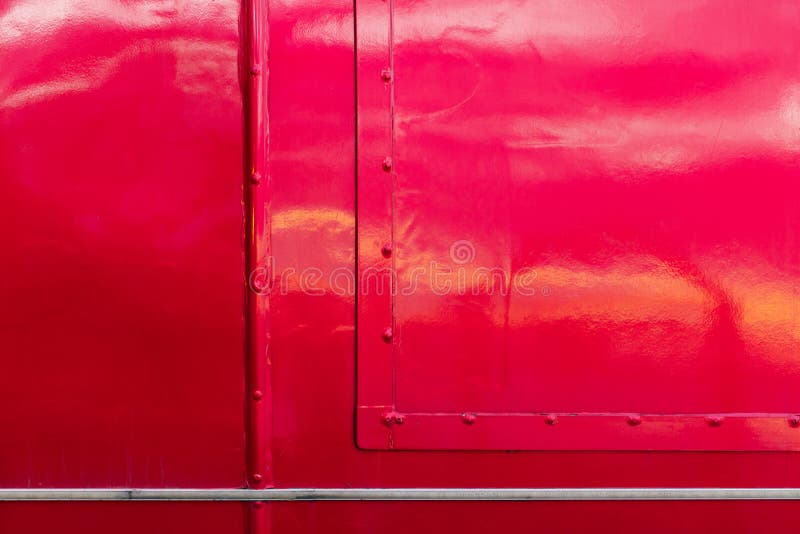 Shiny Red Hull with Rivets, Background Texture Stock Image - Image of ...