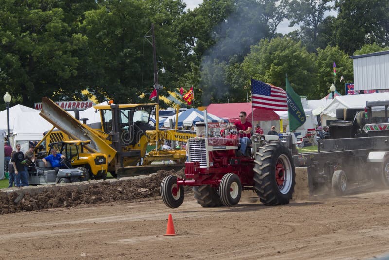 Shiny Red International Turbo Tractor Pulling Editorial Stock Photo ...