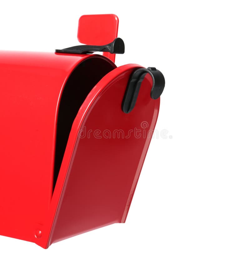 Shiny Red Letter Box on White Background Stock Photo - Image of design ...