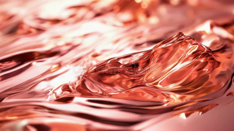 A Shiny Red Liquid with a Wave Pattern Stock Video - Video of ...