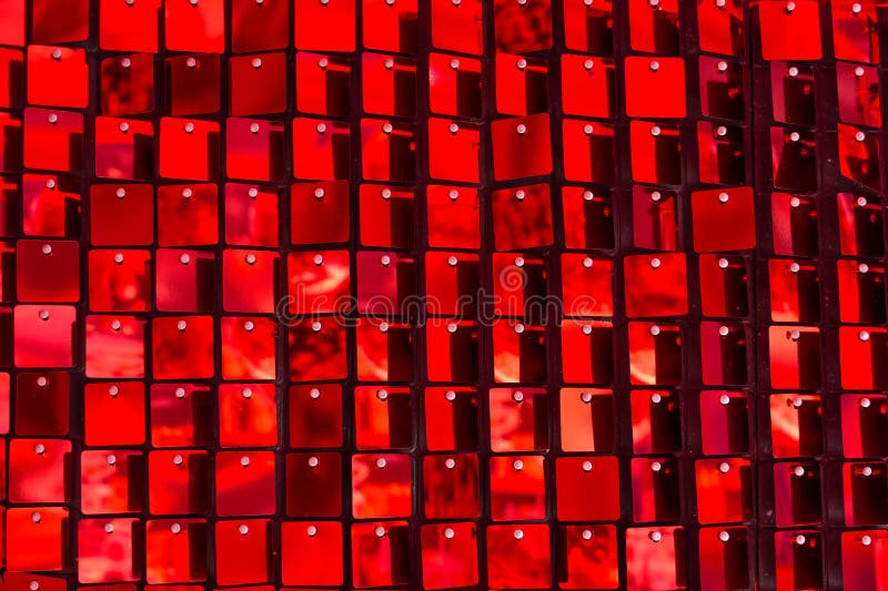 Shiny Red Mosaic in the Shape of Squares, Disco Texture Beautiful ...