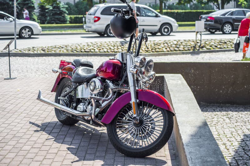 Shiny red motorcycle stock photo. Image of wheels, speed - 122588830