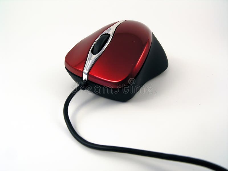 Shiny red optical mouse stock photo. Image of working, wireless - 250300